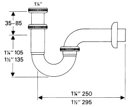HansGrohe Röhrensifon, Standardmodell 53002000 - MEGABAD