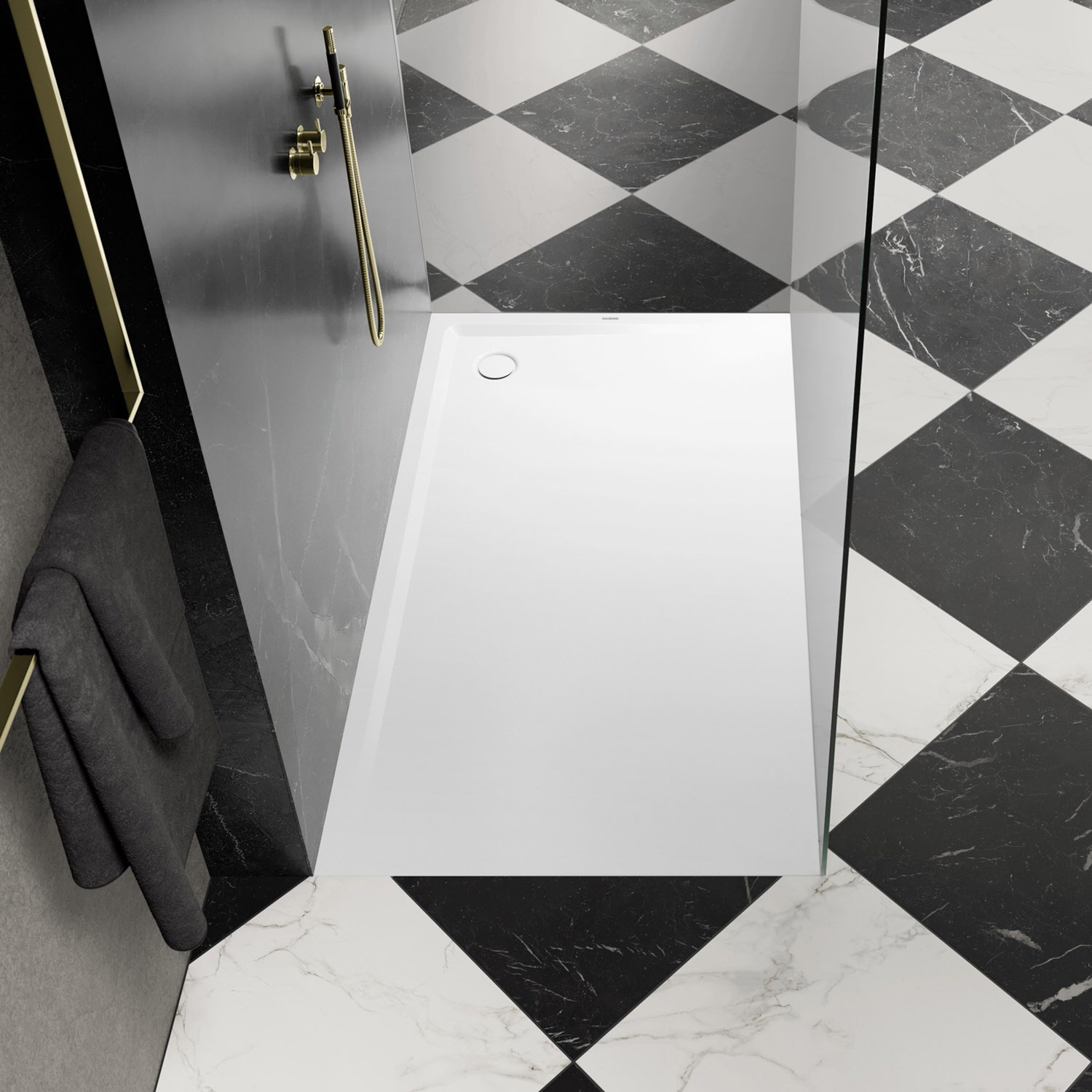 Kaldewei SUPERPLAN 1850-1 Duschwanne 90 x 110 cm, mit Secure Plus - MEGABAD